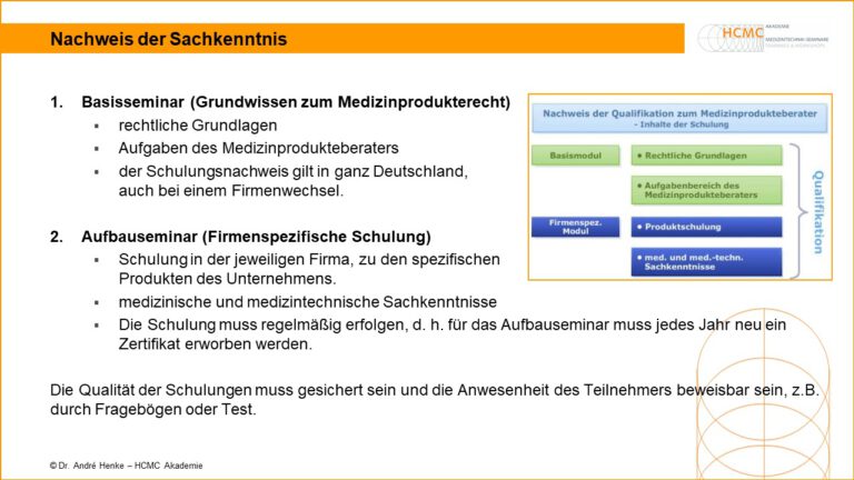 Nachweis der Sachkenntnis Medizinprodukteberater ...